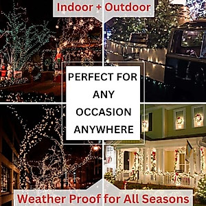 LED Christmas Tree Lights 60 Count, G12 Globe Indoor Outdoor String Lights, 20ft Green Wire Mini Ball, UL Certified (Red)