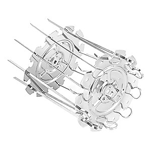 RvSky Garden Supplies Stainless Steel Roaster Electric Oven Barbecue Skewers Needle Cage Set BBQ Grill Accessory