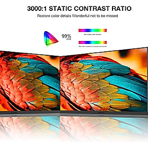 KOORUI 22 Inch Computer Monitor, FHD 1080P Desktop Display, 75HZ Ultra Thin Bezel/Eye Care/Ergonomic Tilt, HDMI VGA Ports LED Monitor for PC, VESA Mounting