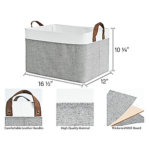 StorageWorks 3-Pack Closet Storage Bins with 2-Pack Rectangle Closet Baskets