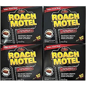Black Flag 8 traps Roach Motel Cockroach Killer bait Glue Trap