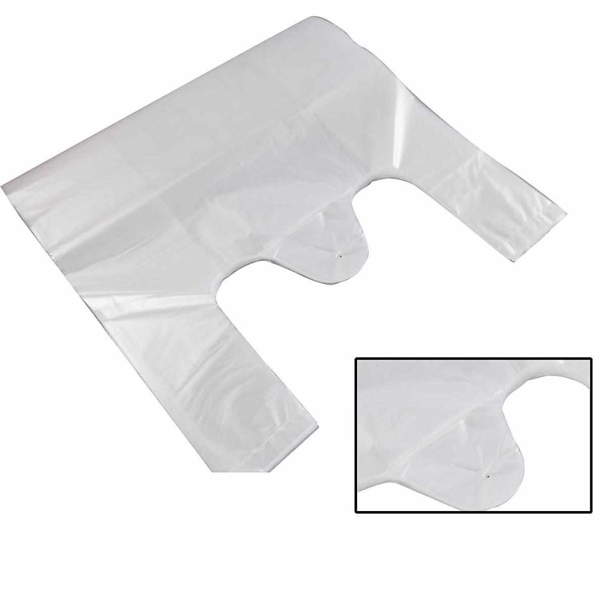 Eagrye Clear Plastic T-Shirt Shopping Bags, Reusable Thank You Bgs (320 Count)