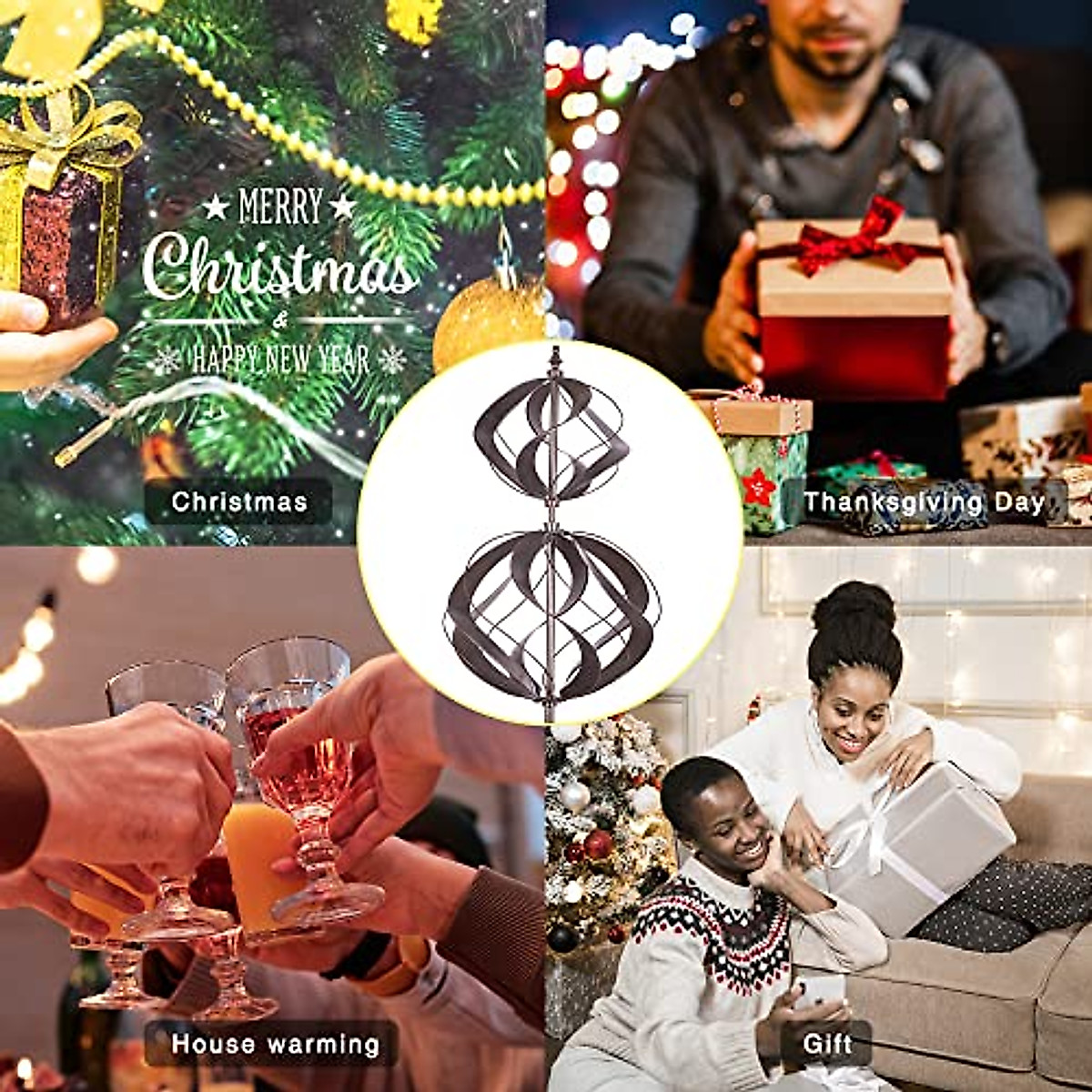 WinWindSpinner, Kinetic Metal Wind Spinner - Large Outdoor Metal Wind Spinners for Yard Garden, Windmills Lawn Ornament Décor for Lawn Patio (84 Inch)