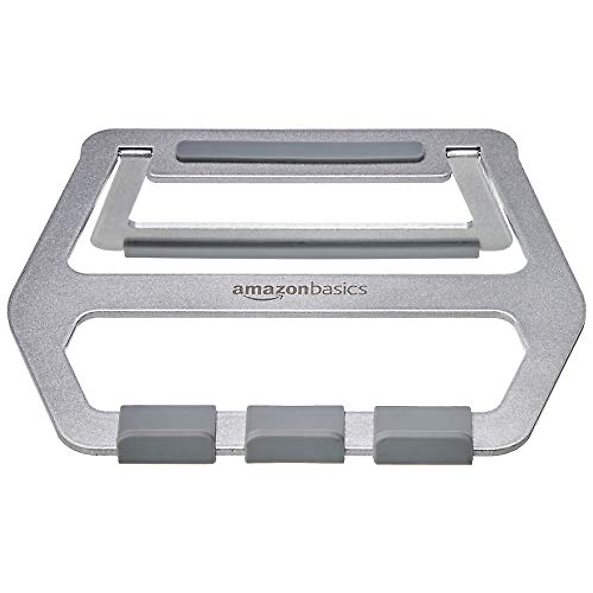 Amazon Basics Aluminum Portable Foldable Support Stand for Laptops up to 13 Inches, Silver