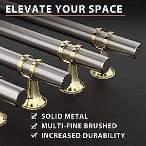 OYX 6Pack 5inch Drawer Pull Brushed Nickel Cabinet Pulls