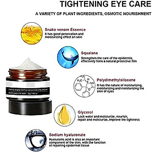 Verfons Firming Eye Cream, Verfons Temporary Firming Eye Cream, Verfons Snake Venom Firming Eye Cream, Anti Aging Eye Bag Cream, Fades Fine Lines and Wrinkles (2pcs)