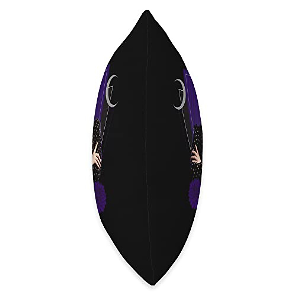 Wednesday Black Dahlias and Moons Throw Pillow, 18x18, Multicolor