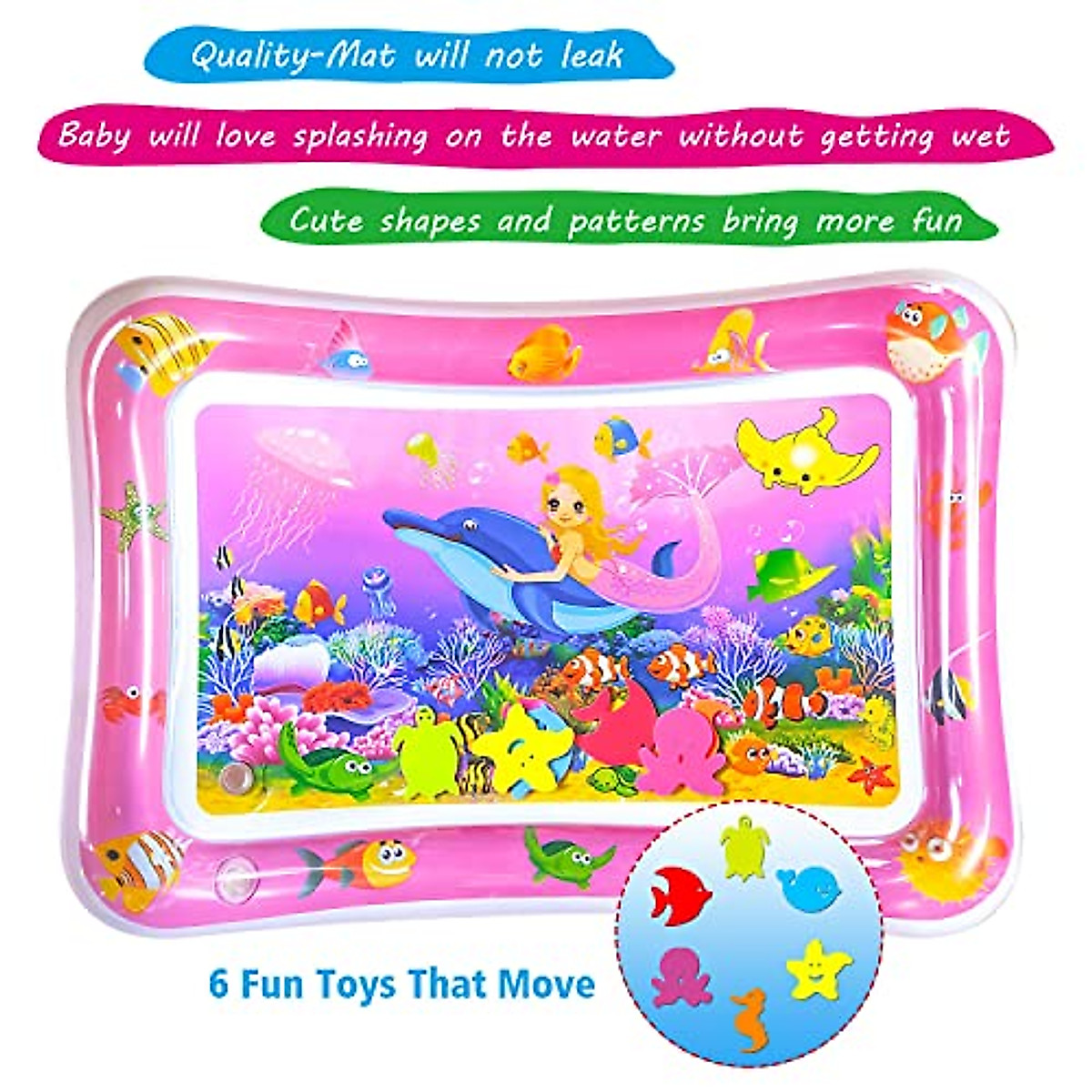 Tummy time Water Play mat, Baby Water Play Mat for Kids and Toddlers Baby Toys for 3 to 24 Months, Strengthen Your Baby's Muscles (70x50cm)