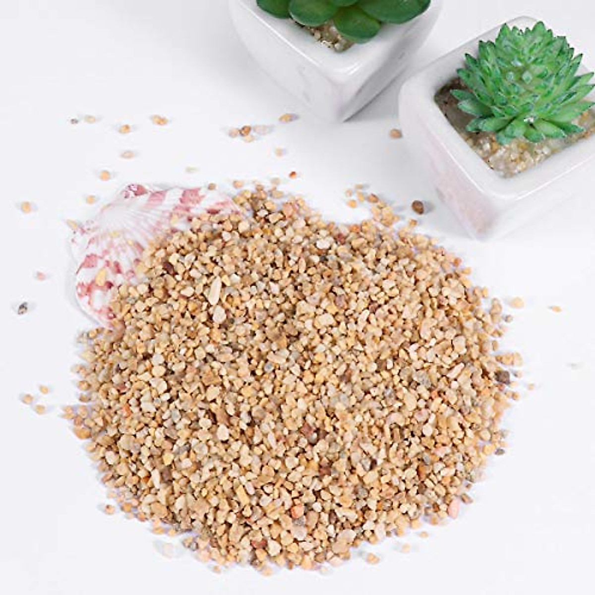 POPETPOP 500g Aquarium Ecological Sand Bottom Stone Pebble Gravel Fish Turtle Tank Vase Filler Landscape Bottom Stone Rocks Ornaments Decorations