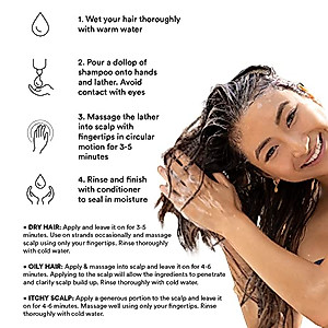 WOW Skin Science Apple Cider Vinegar Shampoo - Hair Growth Shampoo for Thinning Hair, Hair Loss & Dandruff Shampoo - Parabens & Sulfate Free Shampoo - Clarifying Shampoo for Build Up Purifying Shampoo