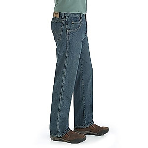 Wrangler mens Rugged Wear Relaxed Straight Fit jeans, Mediterranean, 38W x 29L US
