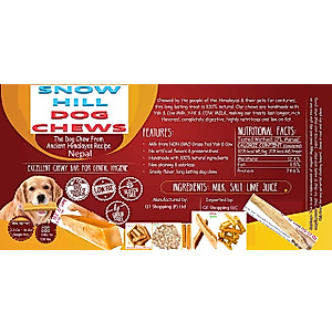 LLC Snow Hill Yak Dog Chew Yak Milk Hard 2 Pcs Chews Best for Dog under 30 lbs World Best Natural Yak Cheese Dry Dog Chews Product of Himalayas, Nepal