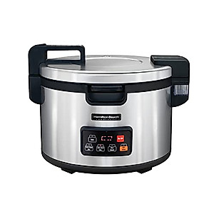 Hamilton Beach Commercial 90 Cup Rice Cooker, Warmer, Stainless Steel (37590)