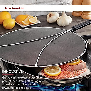 KitchenAid Gourmet Odor Absorbing Splatter Screen, 13-Inch, Black