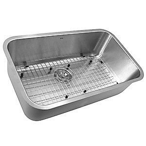 Nantucket Sinks NS3018-10-16 30" Large Rectangle, Stainless Steel Undermount Kitchen Sink