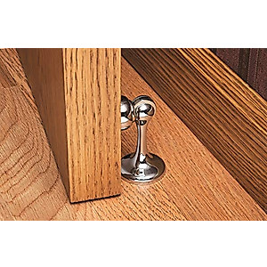 SOSS Zinc Magnetic Door Stop with Hidden Screw Mounts, White Exterior Finish, MDHBWH-HS, 7 x 1 inches