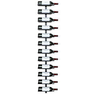 TheRackCo. Wall Series - Center Frame Metal Wall Mount Wine Bottle Rack, Black (6 Bottles)