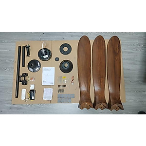 70 Inch Rustic Outdoor Ceiling Fans for Patios Waterproof, Black No Lights Damp Rated 3 Blade Large Airflow Indoor Outdoor Large Ceiling Fan for Exterior House Porch Gazebo