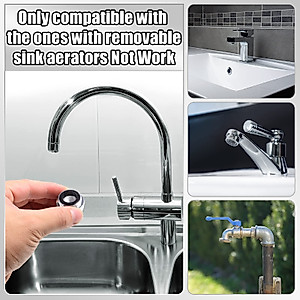 14 Pieces Faucet Adapter Kit Kitchen Aerator Adapter Female To Male Faucet Adapter Water Hose Adapter for Garden Hose Water Filter Standard Hose Sink Sprayers