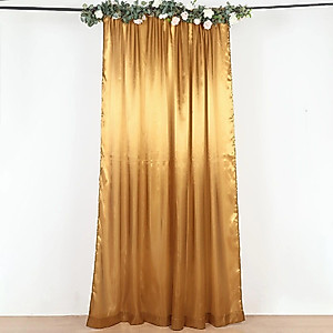 Balsa Circle 8x10 feet Gold Satin Curtain Wedding Photography Backdrop Panel Party Events Reception Photo Booth Home Decorations Supplies