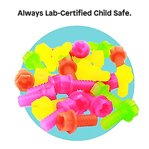 Boley Builders 67-Piece Electric Screwboard STEM Toy Set - Powered Screwdriver, Drill Bits, Colorful Bolts - Educational Learning Toy for Kids and Toddlers - Boys and Girls Tool Kit