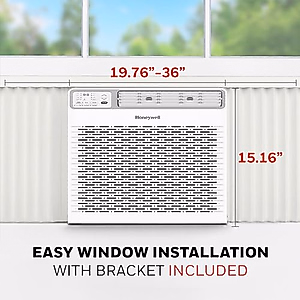 Honeywell 8,000 BTU Digital Window Air Conditioner, Remote, 4 Modes, Eco, 350 sq ft Coverage