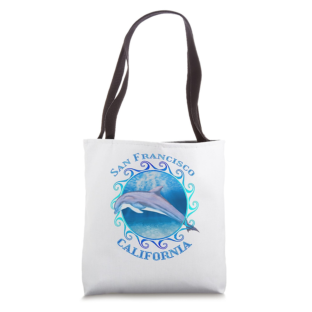 San Francisco California Vacation Souvenir Dolphin Tote Bag