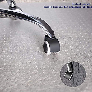 New Chair Mat for Carpeted Floor Low Pile Office and Home Use Thick and Sturdy Transparent Desk Chair mat for Carpets Size 36" X 48" with Lip