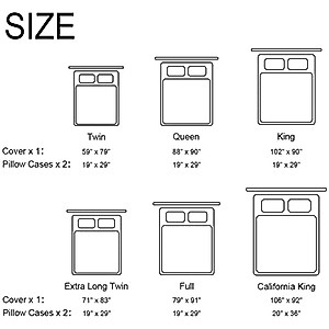 i-Gestore Duvet Cover - Skulls California King Comforter Cover Set Soft Bed Comforter Cover Sets with Zipper Closure Corner Ties (1 Duvet Cover with 2 Pillow Covers, No Comforter)