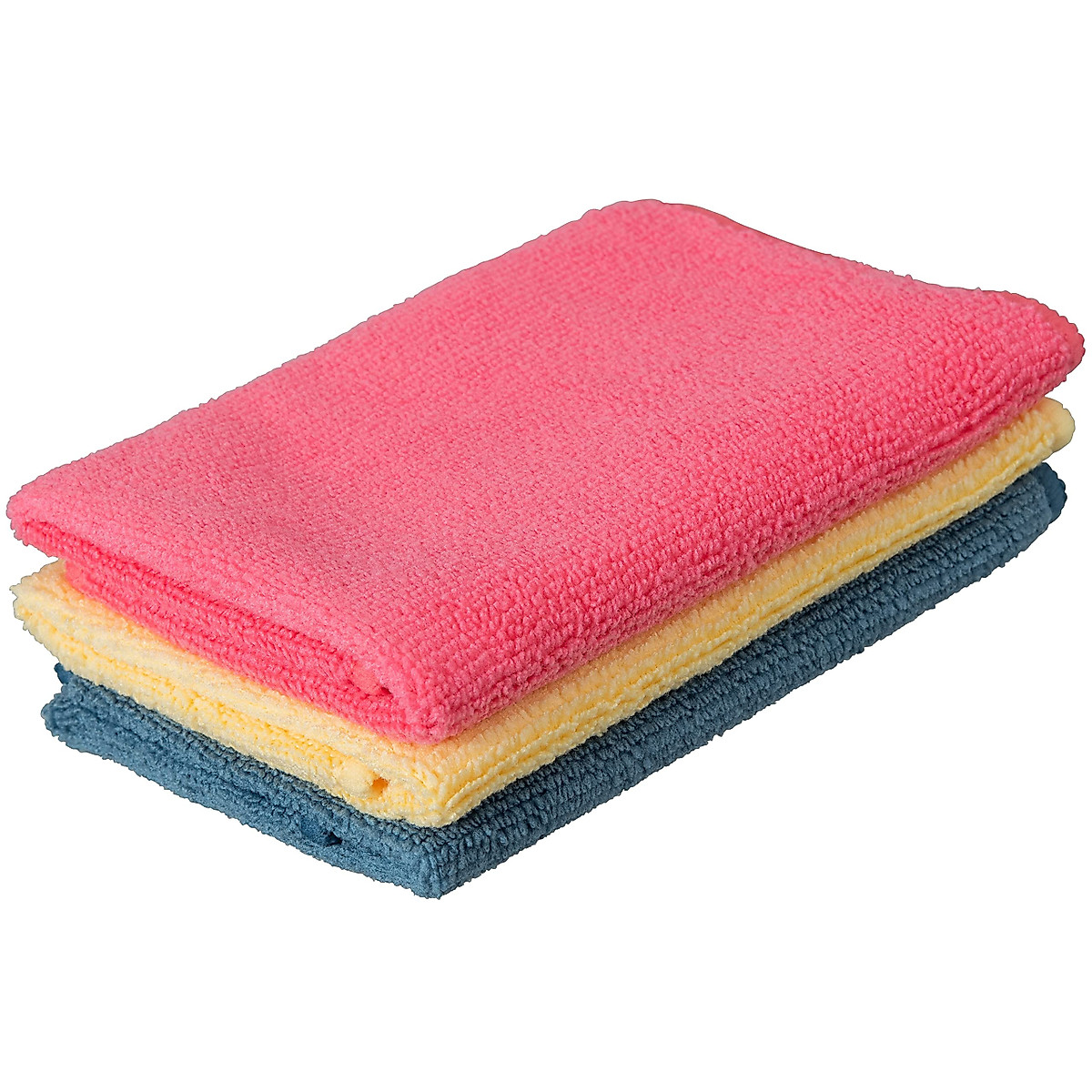 Superio Microfiber Cleaning Cloth 16x16 Highly Absorbent Cleaning Rags for House, Kitchen, Bathroom ,Car 3 Pack Multi Color Coded Multi-Purpose Streak-Free lint-Free Towels