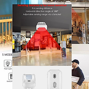 Motion Sensor Door Bells Chimes for Business, Bed and fall sensing,Door Buzzer, Commercial Wireless Security Storefront Bell, Body Motion Sensor Alarm with Remote