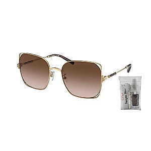 Tory Burch TY6097 331613 55MM Gold/Brown Gradient Square Sunglasses for Women + BUNDLE With Designer iWear Eyewear Kit