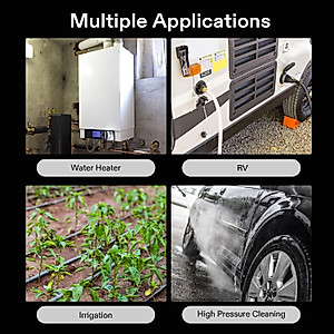 VIVOGROW Water Pressure Pump, 110V 5.5GPM 70 PSI Diaphragm Water Pump Include 1/2" and 3/4" Garden Hose Adapters, Power Plug for Bathrooms, Kitchens, RVs, and Yachts, Green