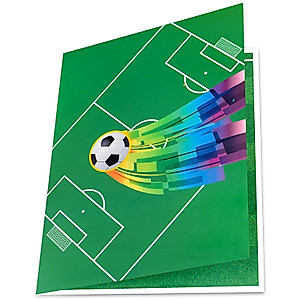GREETING ART Football Pop Up Card, Birthday Card Pop Up,Father's Day Card, 3D Soccer Greeting Card,Anniversary Card, Thank You Card, Congratulations Card, Graduation Card
