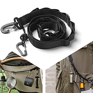 SAMIQU Multifunctional Trekking Rope,Ideal Hiking Accessory,4.4ft Nylon Rope Perfect for Camping, Clothesline,Hanging Water Bottle,Hiking Pole Holder