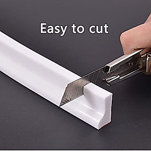 Collapsible Shower Threshold Water Dam Buthtub Water Stopper Shower Barrier Rubber Dam Silicon Water Blocker Dry and Wet Separation for Bathroom (66Inch)