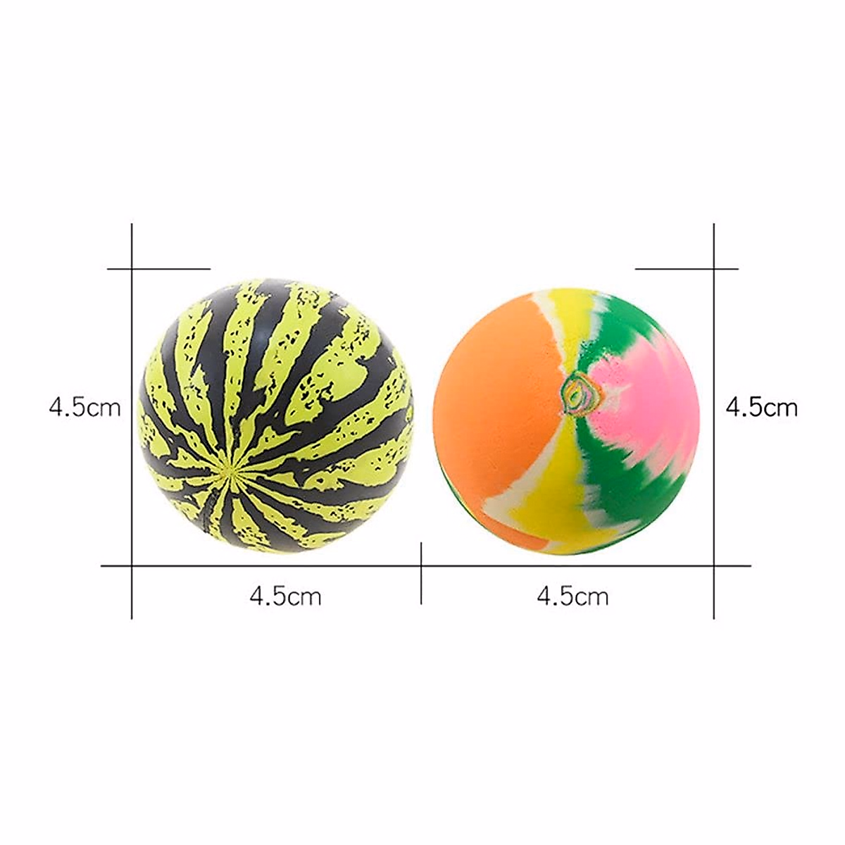 REBABA 1 Piece Bouncy Ball, Funny Colorful High Bouncing Balls for Game Prizes, Birthday Gift, Party Favors and Vending Machines