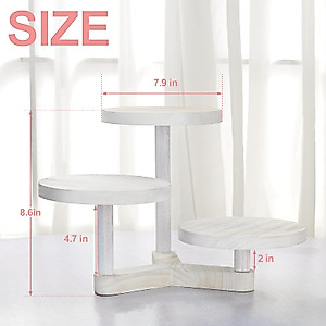 VIVIRBIEN 3 Tiered Cupcake Stand, Farmhouse Wedding Cupcake Stand, Wood Cake Didplay for Dessert Table/Birthday/Baby Shower/Christmas