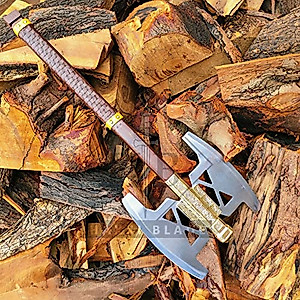 Haxxi Blade 022 Gimli Battle Axe from Lord of The Rings an Axe Dwarf Lord of The Rings Gold Color Plated