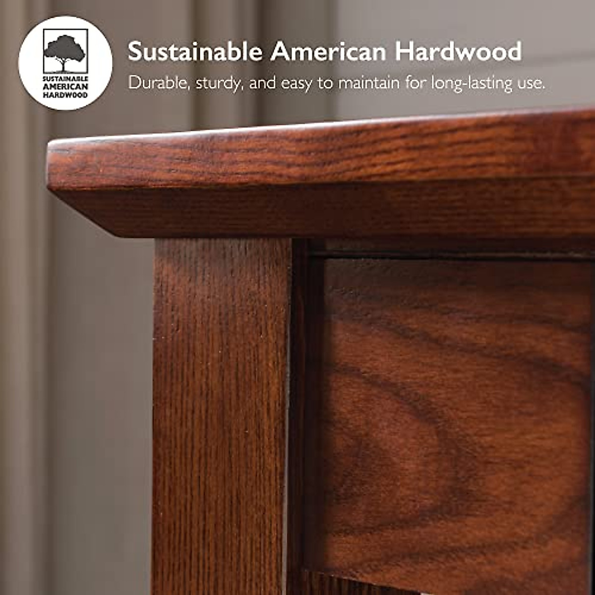 Leick Boulder Creek Mission Laptop/Writing Desk, Mission Oak, FURNITURE (82400)