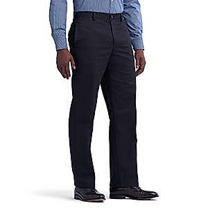 IZOD Men's American Chino (Inert Flat-Front or Pleated) Classic-Fit Pants, Black, 36W x 30L