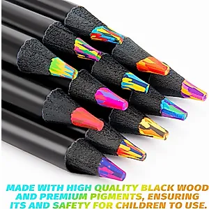 Yangmei Easter Basket Essentials, 12 Rainbow Pencils, Easter Basket Stuffers for Teens, Gifts for Teens Girl Stuff, Art Supplies for Kids 9-12, Gifts for 5-12 Year Old Girl, Arts and Crafts for Kids