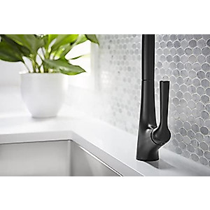 KOHLER R77748-SD-BL Malleco Touchless Pull Down Kitchen Sink Faucet with Soap/Lotion Dispenser in Matte Black
