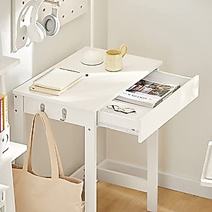 Haotian FWT43-W,White Computer Desk Workstation Writing Desk Children Teenagers Desk