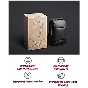 Light Oxford Cloth Business Backpack，Men Ultra-Thin Waterproof Computer Daypack，Expandable、Leisure、Outdoor Travel Rucksack Trip (Color : Light Gray, Size : 15.6inchs)