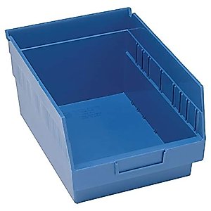 Quantum QSB207BL Store More Shelf Bin, 11-5/8" Length x 8-3/8" Width x 6" Height, Blue, Pack of 20