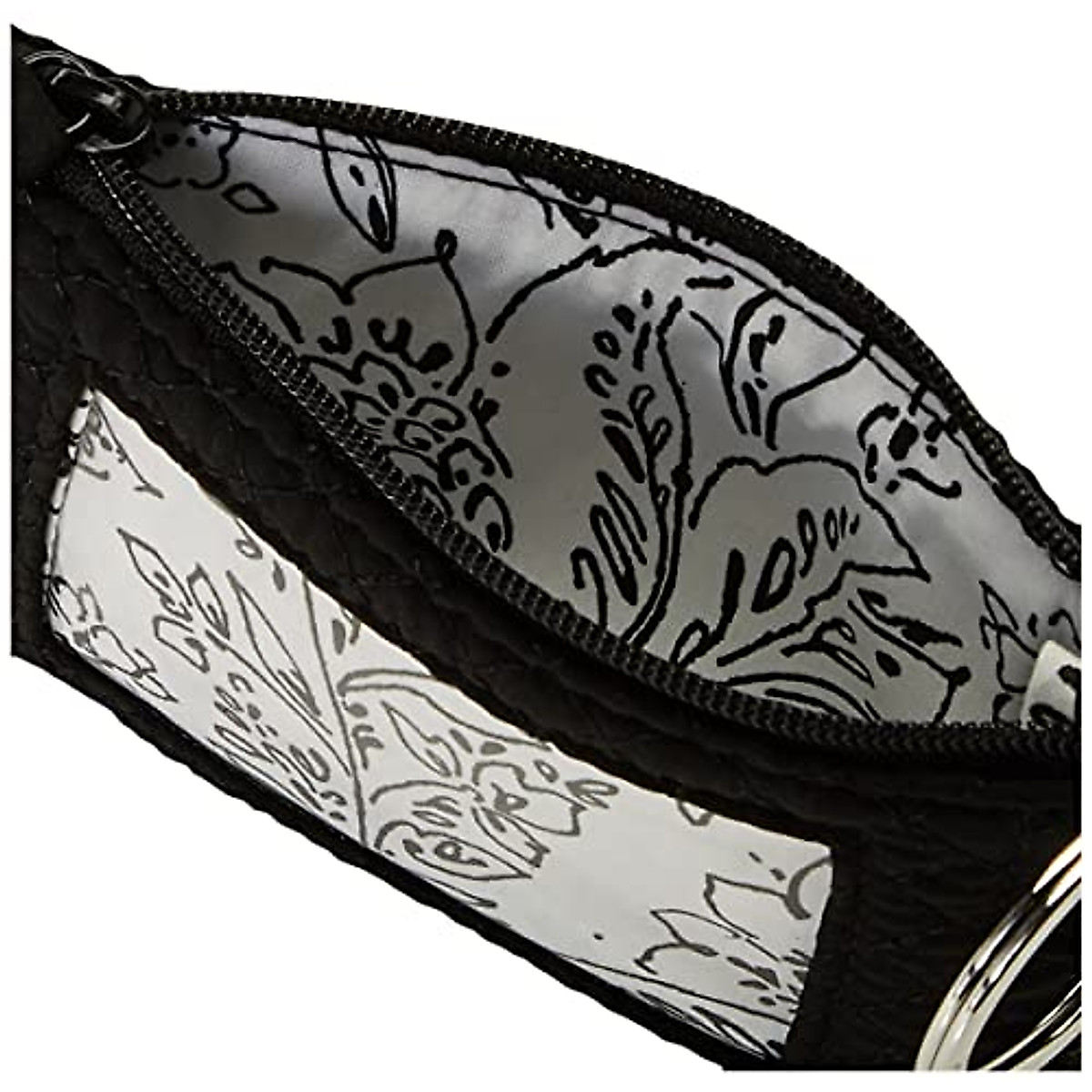 Vera Bradley Women's Microfiber Zip ID Case Wallet, True Black, One Size