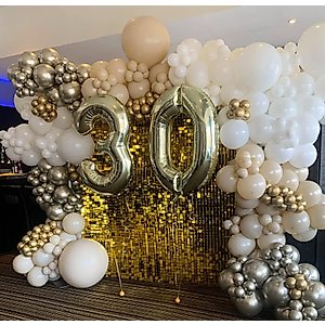 Gold Shimmer Wall Backdrop- SHIMMERHOO -24 pcs Decorations Panel Sequin Panels for Wedding Engagement Birthday Anniversary Party Decoration, Glitter Bling Sequins Photo Backdrops Sheets（Gold）