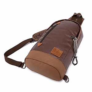 Urban Light Coated Canvas Sling Bag (Brown)