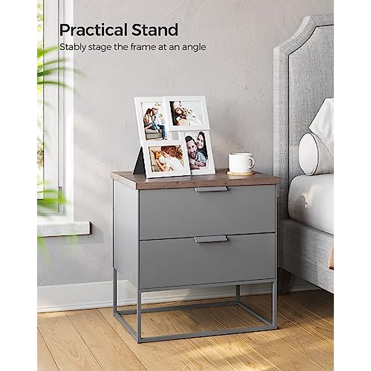 SONGMICS 4x6 Collage Picture Frames, Family Photo Collage Frame Set of 4 for Wall Decor, Glass Front, Wall Hanging or Tabletop, White